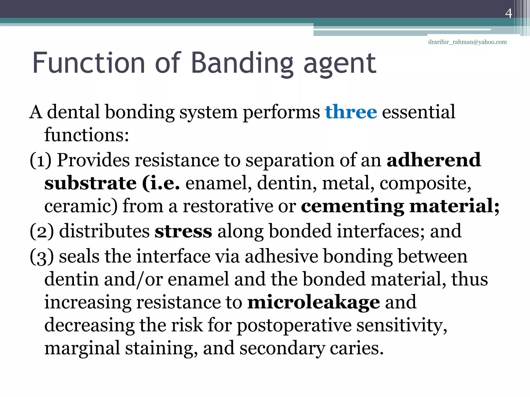 Bonding and bonding agents | PPSX