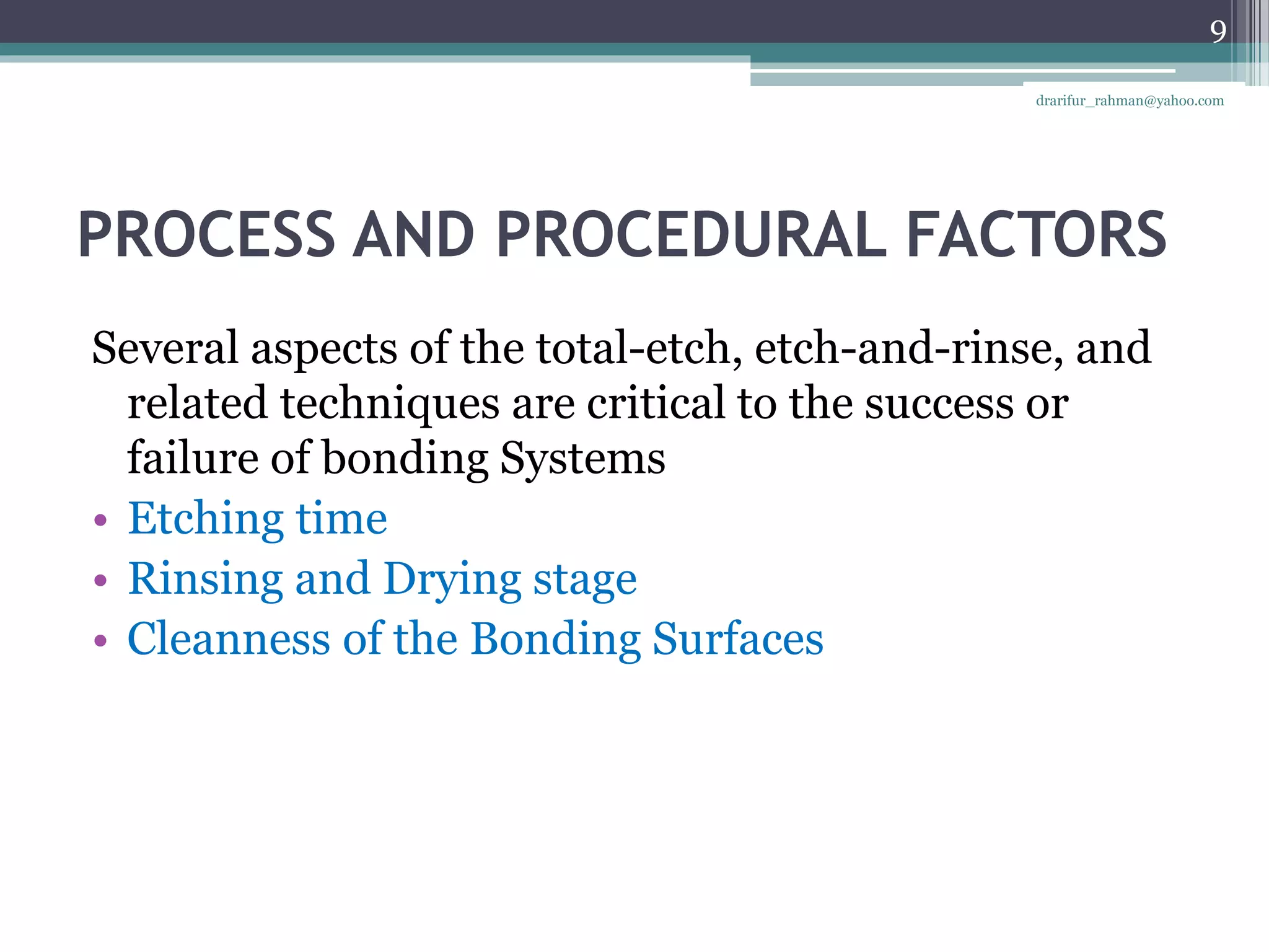 Bonding and bonding agents | PPSX