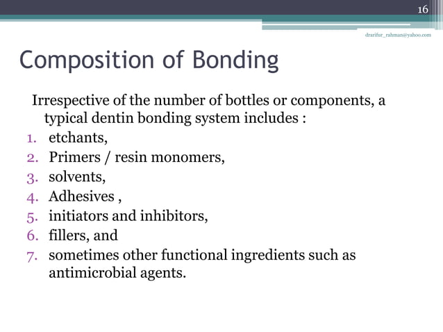 Bonding and bonding agents | PPSX