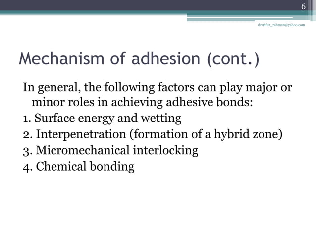 Bonding and bonding agents | PPSX