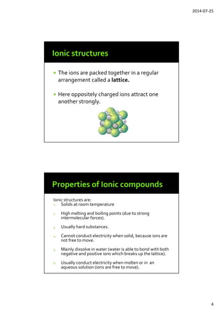Bonding and structure powerpoint | PDF