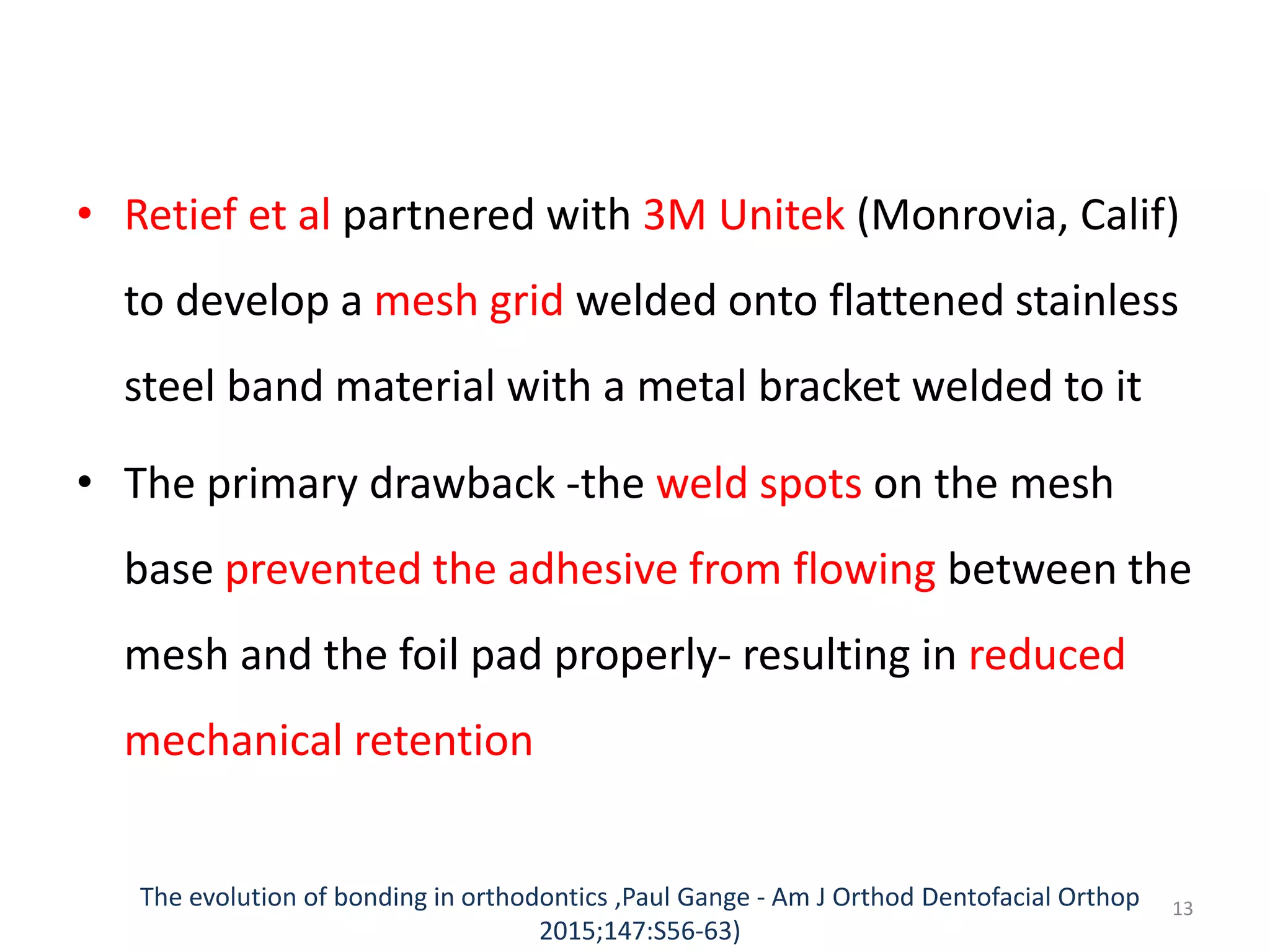 Bonding in Orthodontics | PPTX