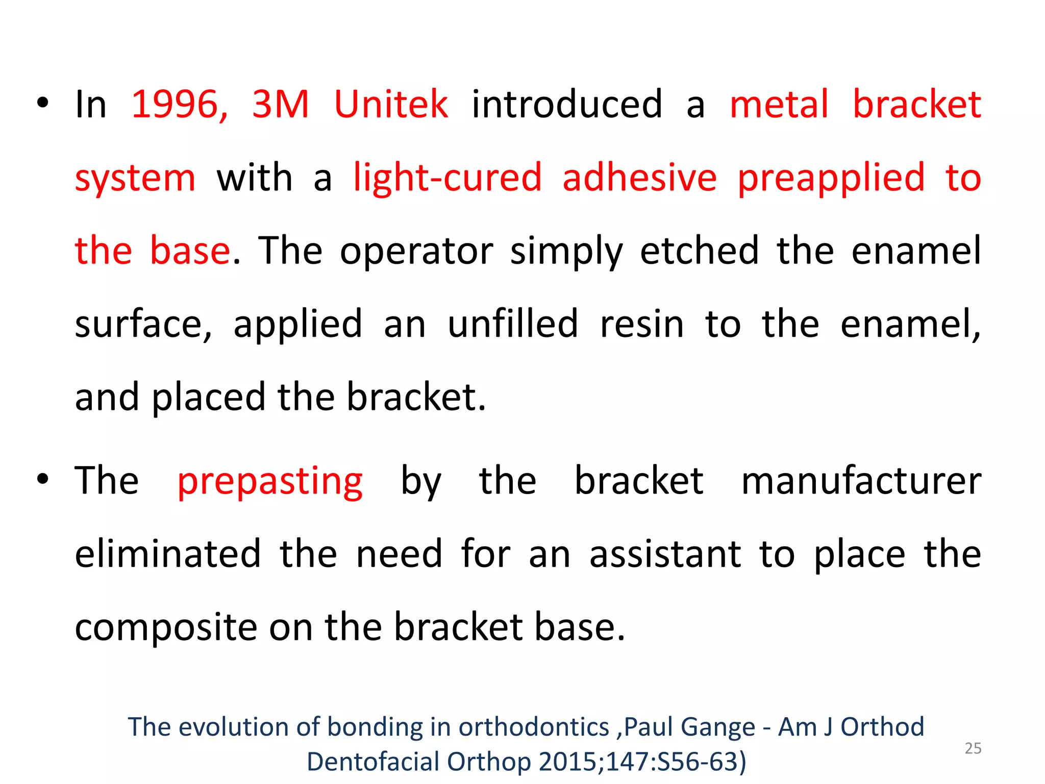 Bonding in Orthodontics | PPTX