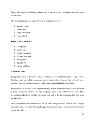 Bonding in brickwork (1) | PDF