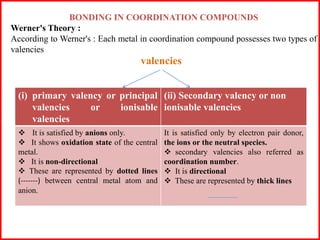 Bonding in Coordination Complexes | PPTX