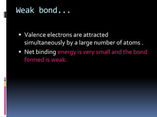 Bonding in metals | PPTX