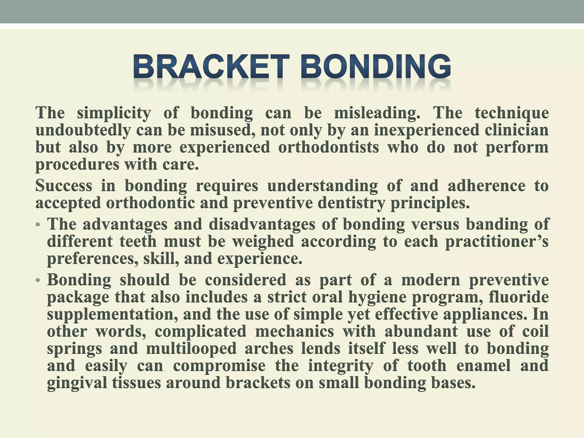 Bonding in orthodontics | PPTX