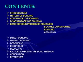 Bonding in orthodontics | PPT