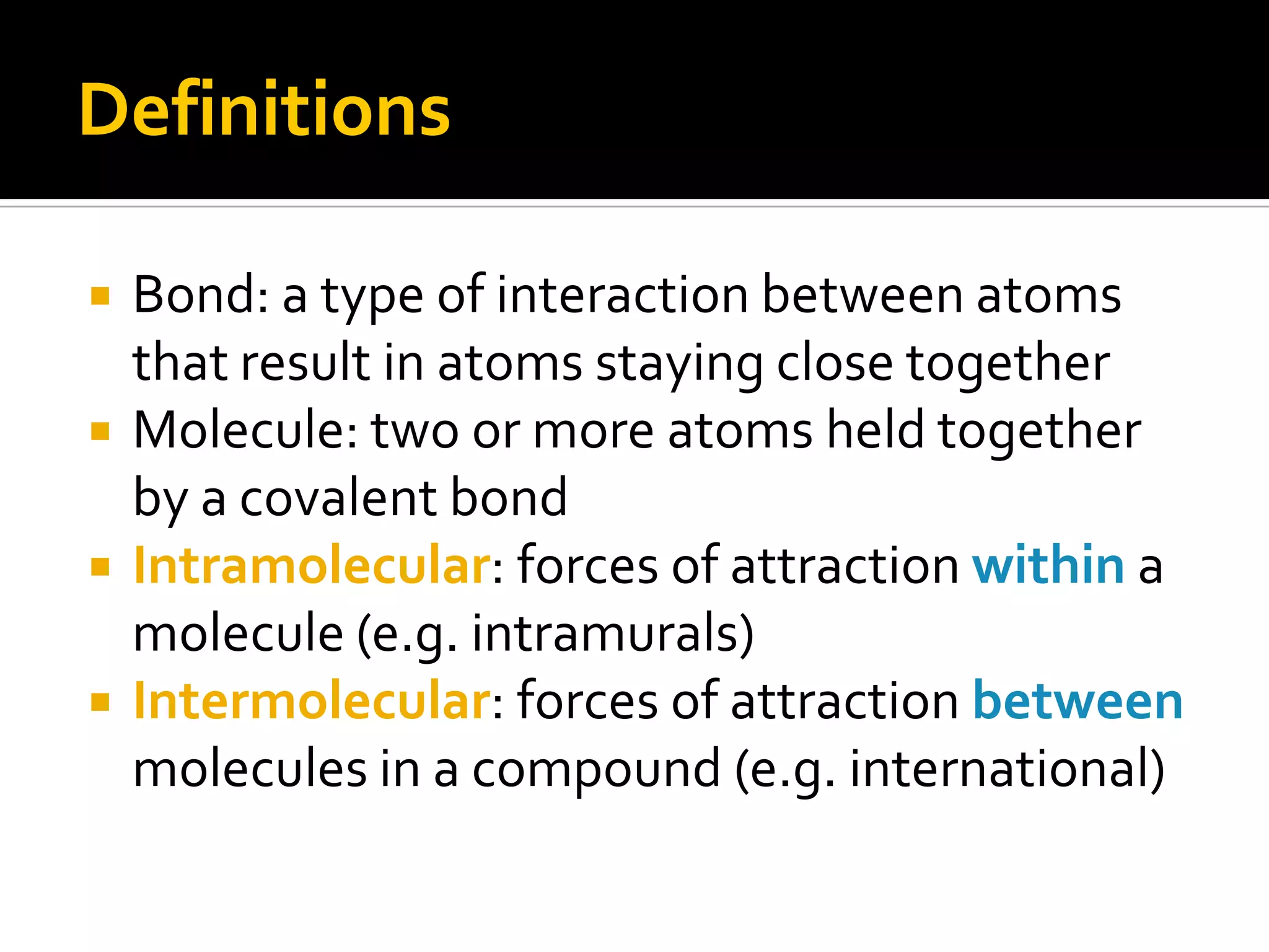 Bonding lesson | PPTX | Chemistry | Science