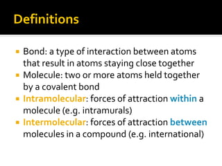 Bonding lesson | PPTX | Chemistry | Science