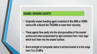 Presentation on Bonding Of Resin Based Materials | PPTX