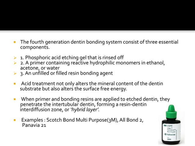Bonding to enamel and dentin | PPTX | Dental Health | Diseases and ...