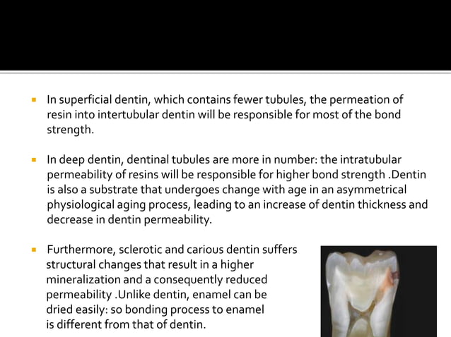 Bonding to enamel and dentin | PPTX | Dental Health | Diseases and ...