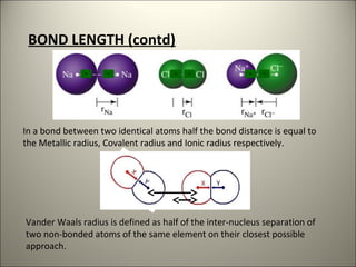 Bond length and measurements of radius | PPT