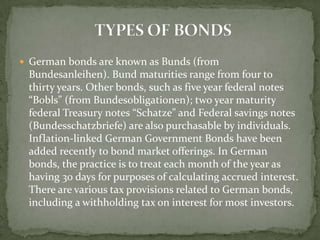 Bond market in germany | PPTX | Stocks and Bonds | Personal Investing