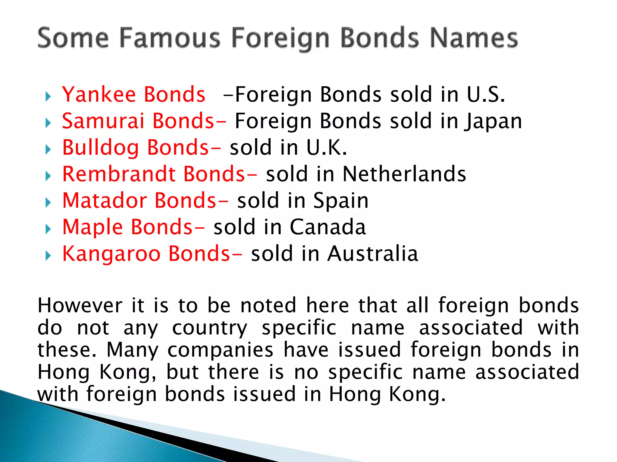 Bond market ppt | PPTX