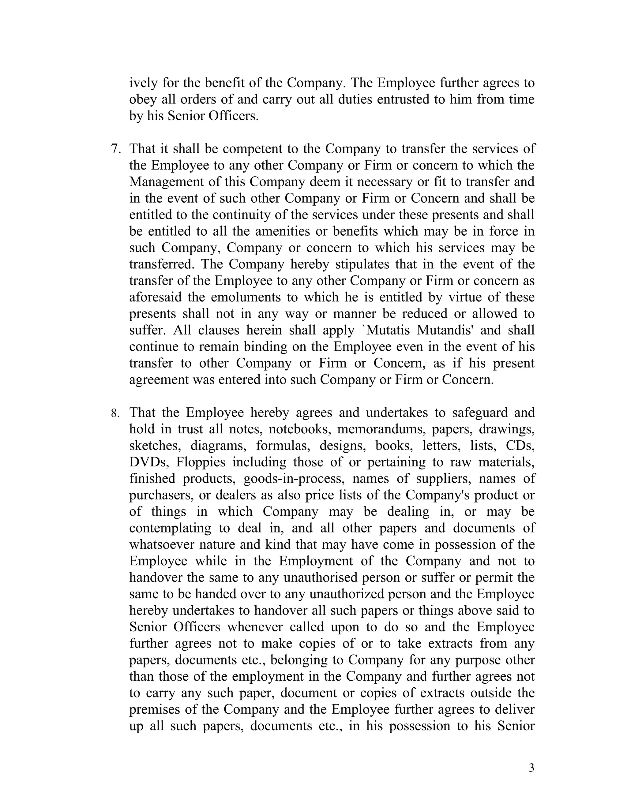 Bond of an employee by any employer | DOC