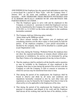 Bond of an employee by any employer | DOC