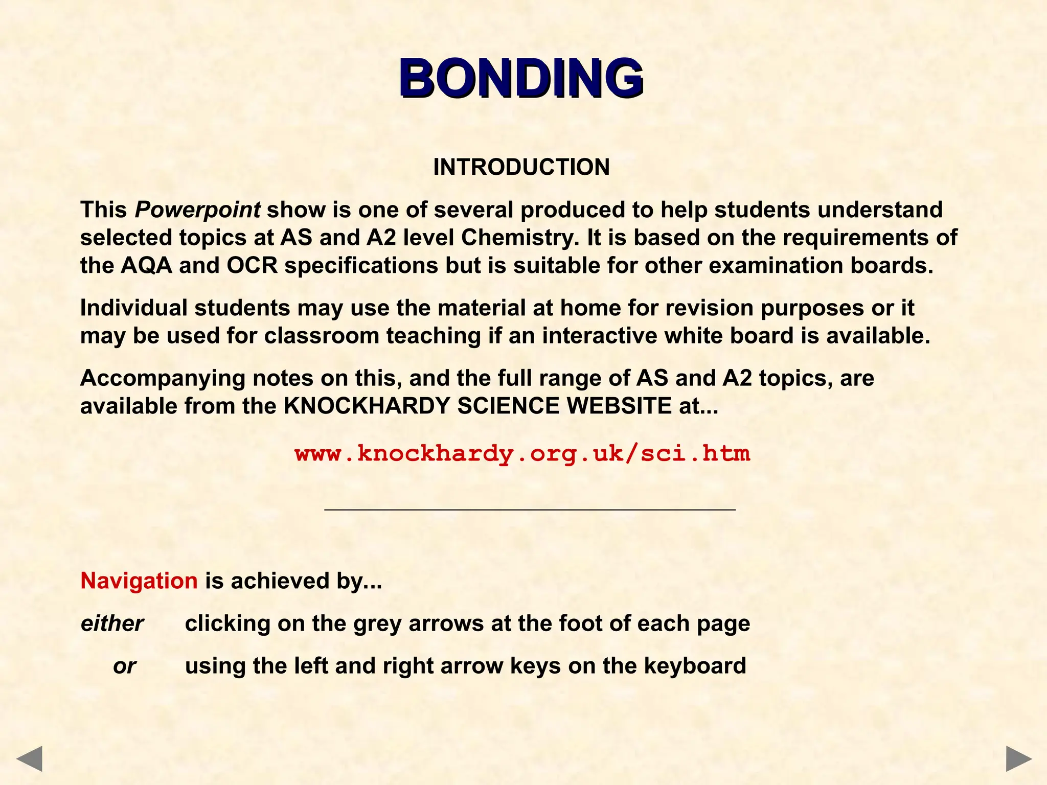 Chemical Bonding (A level Chemistry).PPT