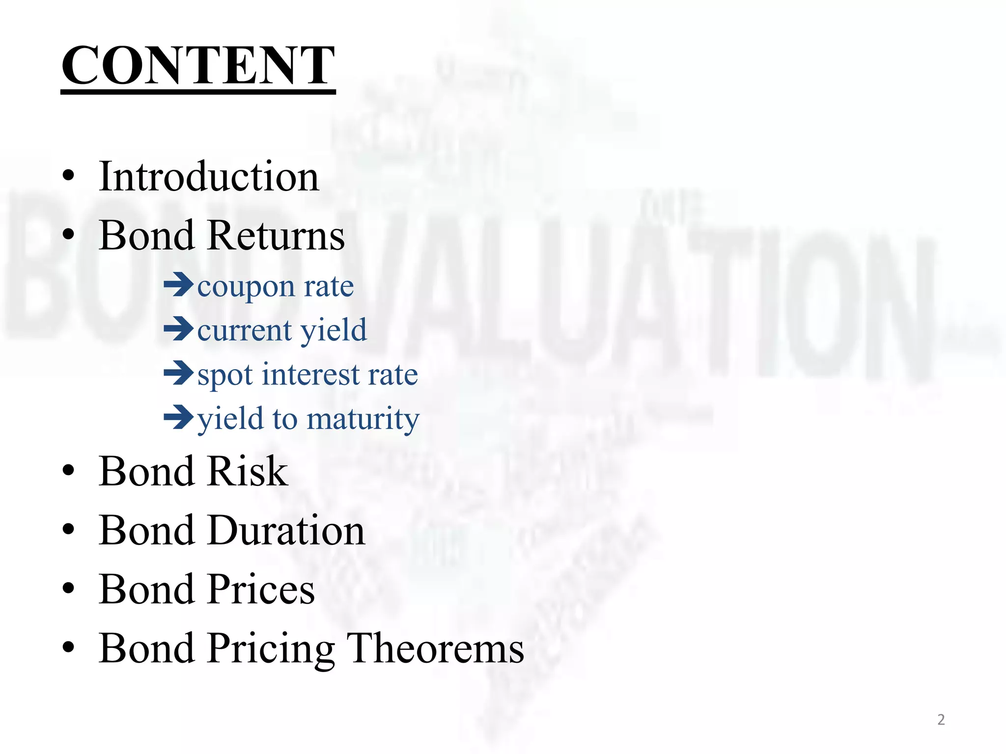 Bond Pricing Theorem | PPTX