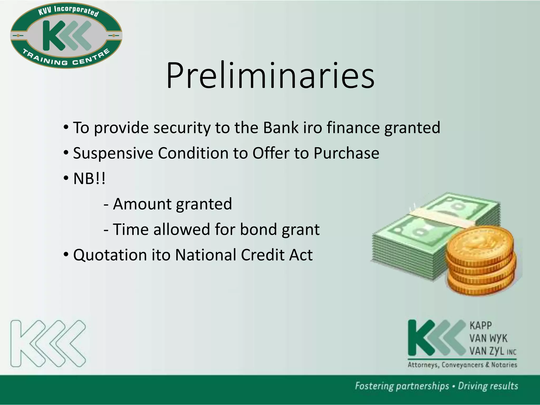 Bond registration process | PPT | Home Financing | Personal Debt