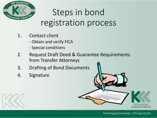 Bond registration process | PPT | Home Financing | Personal Debt