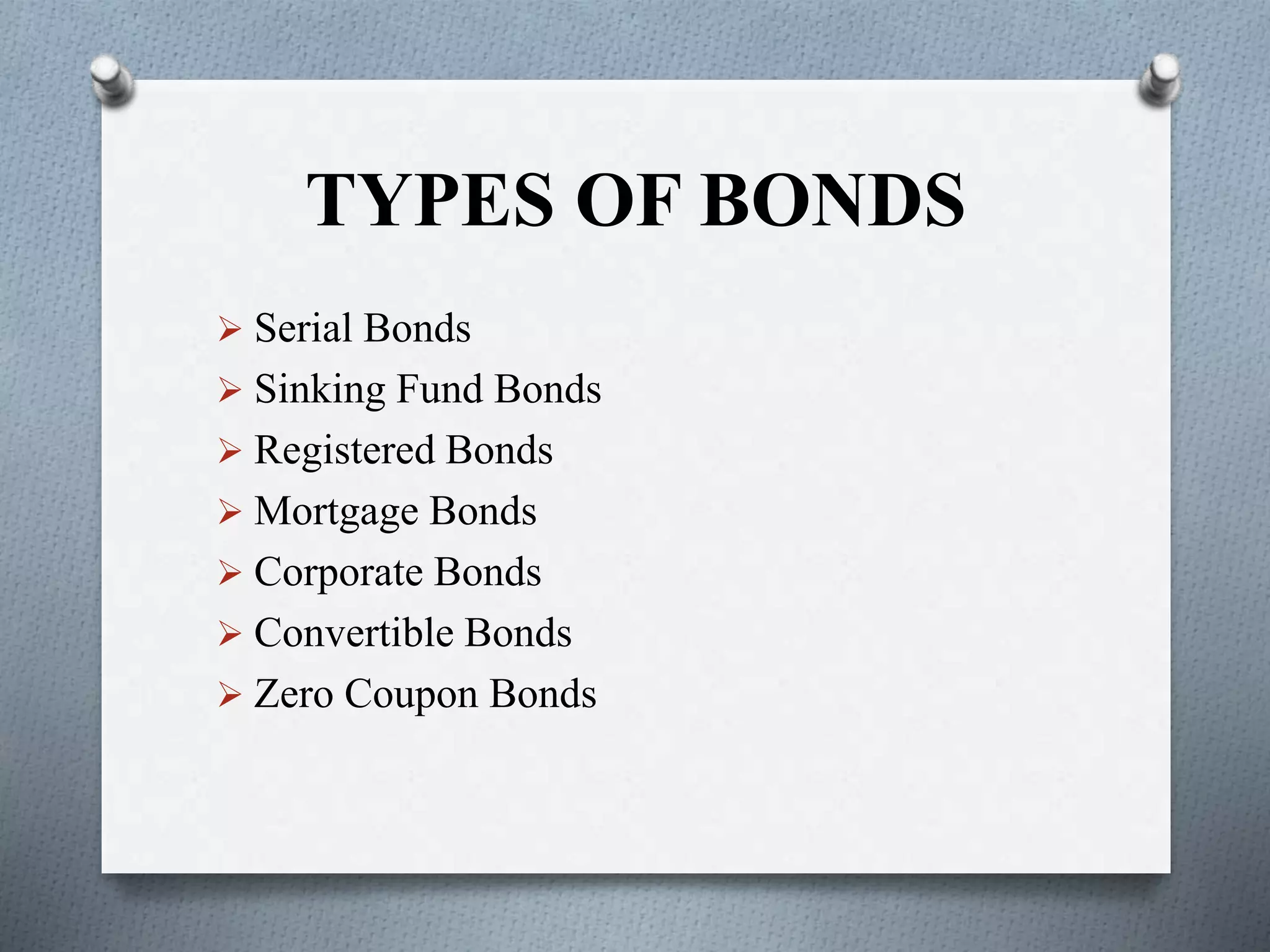 TYPES OF BONDS | PPTX | Stocks and Bonds | Personal Investing