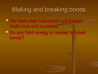 Bonds and energy | PPT