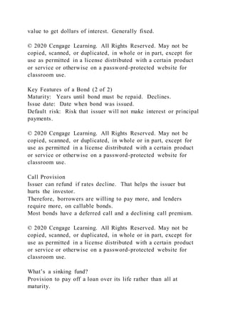 Bonds, Bond Valuation, and Interest RatesCHAPTER 5© 2020 Cen | PDF