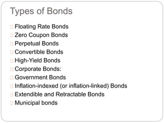 Bonds presantation | PPTX