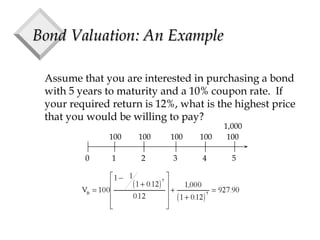 Bond Stock Valuation Fm | PPT