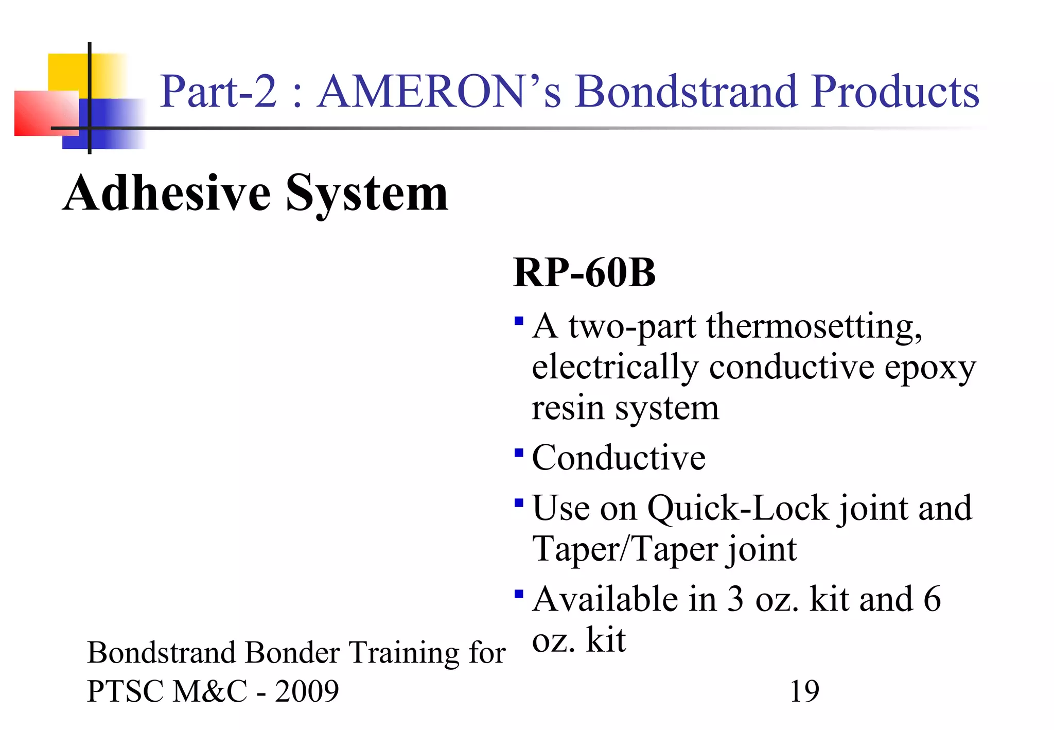 Bondstrand bonder training, rev 0 (ptsc m&c) | PPT