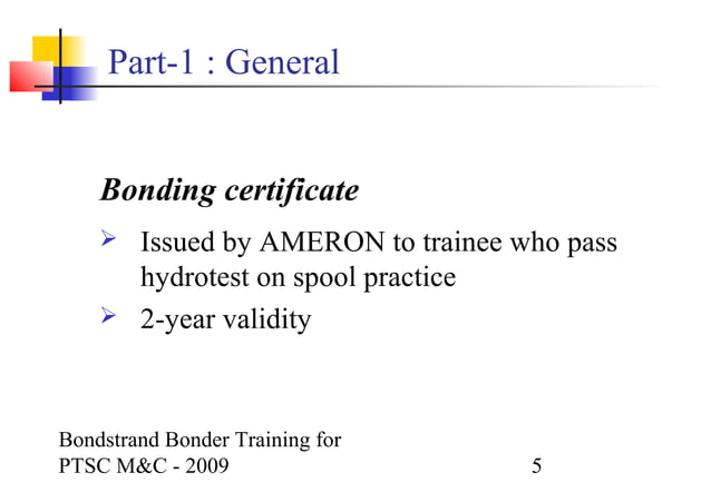 Bondstrand bonder training, rev 0 (ptsc m&c) | PPT | Shaving | Personal ...