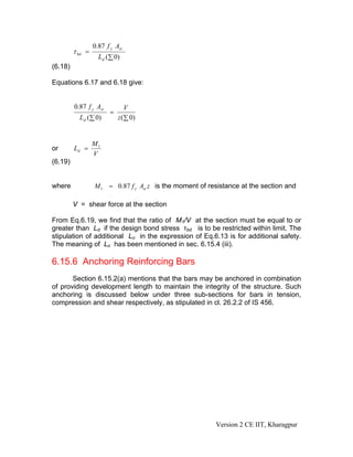 Bond strength and developement length | PDF