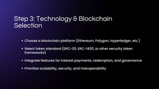 Bond Tokenization Development step by step Process | PDF