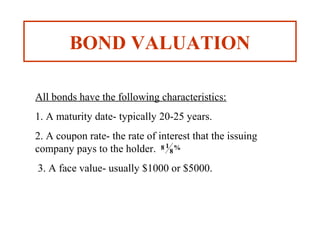 Bond valuation | PPT