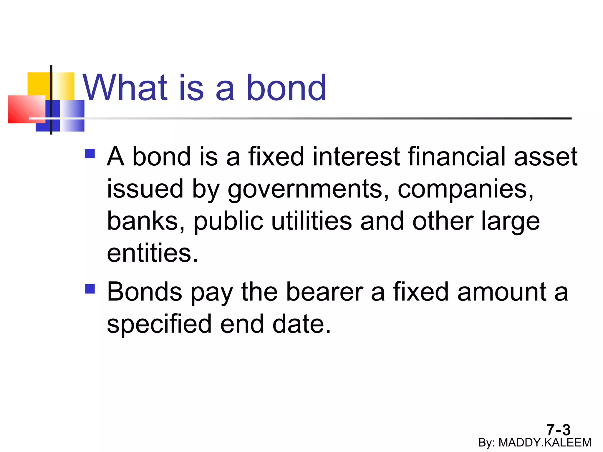 Bond valuation | PPT