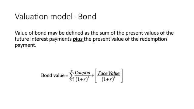 Bond Valuation , Meaning, Features .pptx