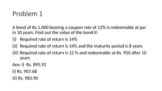 Bond Valuation , Meaning, Features .pptx