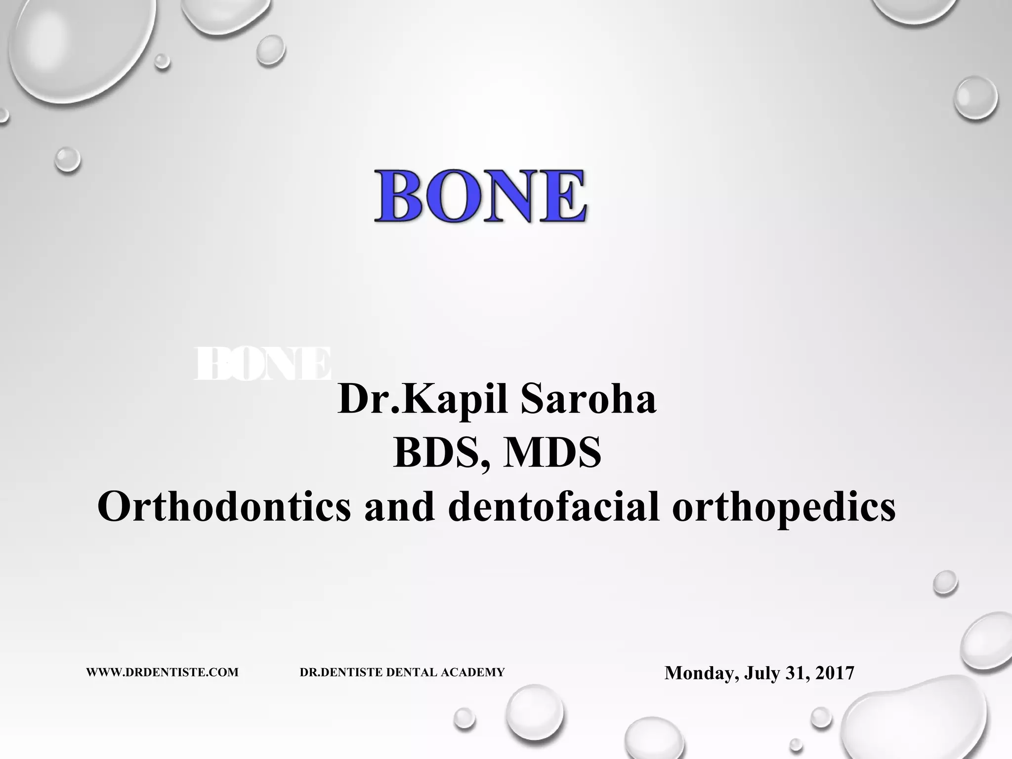 BONE IN ORTHODONTICS | PPT