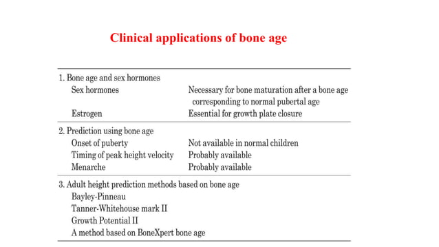 Bone age assessent | PPTX