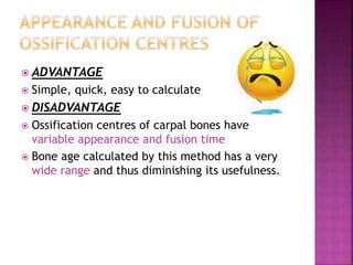 Bone age assessment dr ankita | PPTX
