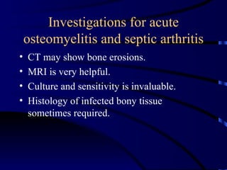 Bone and joint infection. Syed alam Zeb | PPT | Bone and Joint Conditions | Diseases and Conditions