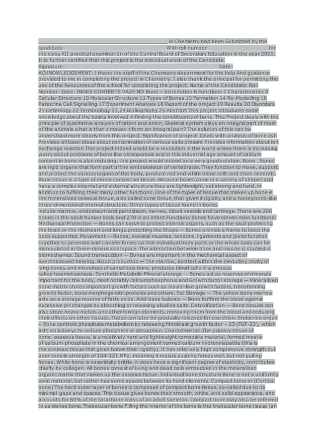 Bone ash project | PDF