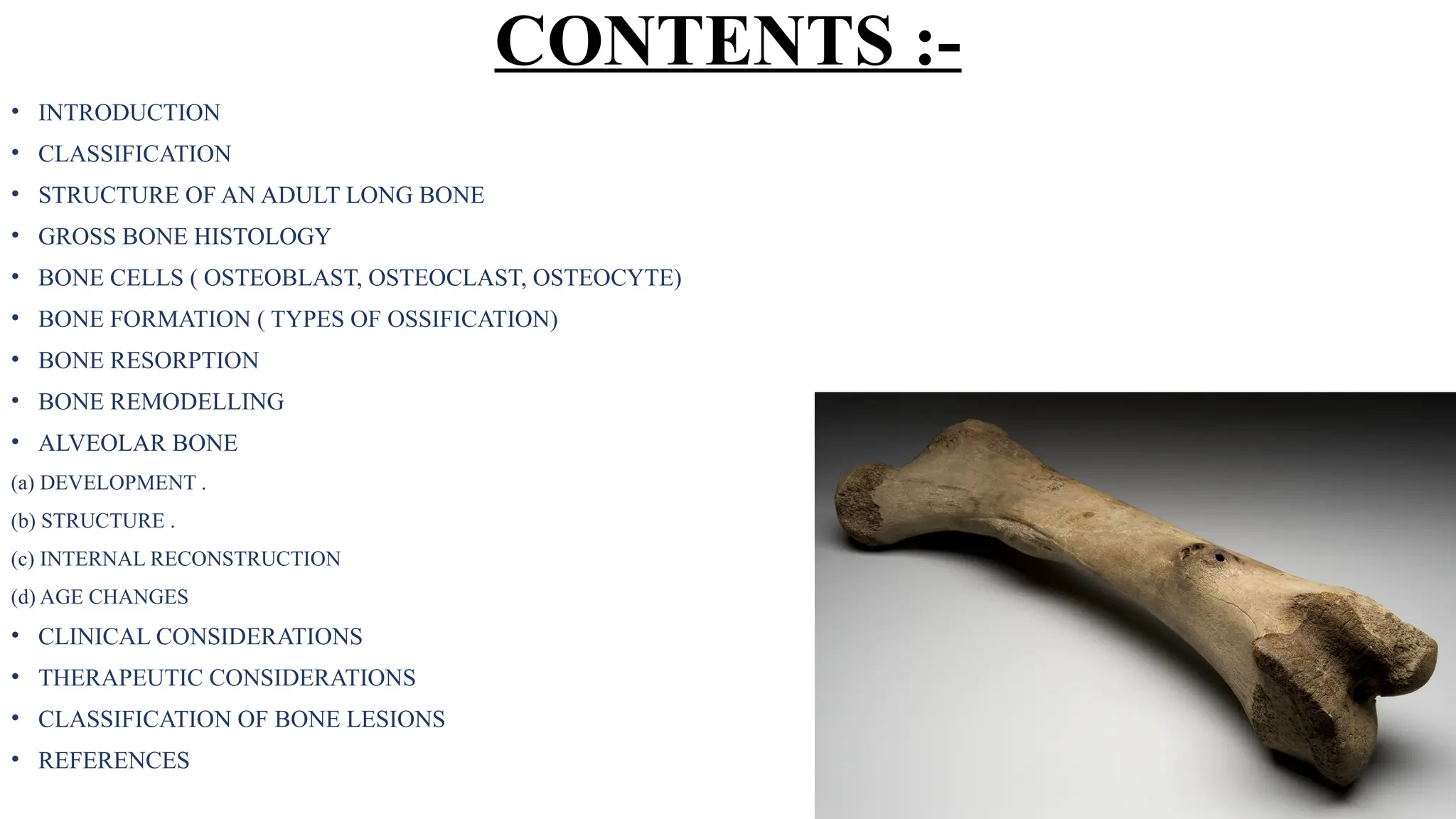 BONE - ANATOMY AND HISTOLOGY & ALVEOLAR | PPTX