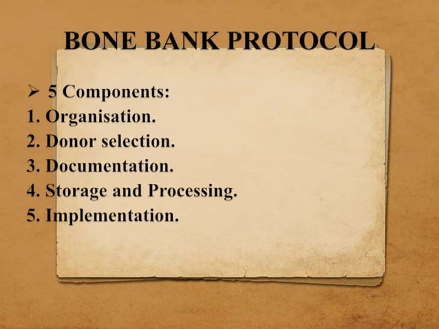 Bone bank presentation | PPTX