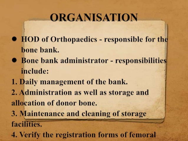 Bone bank presentation | PPTX
