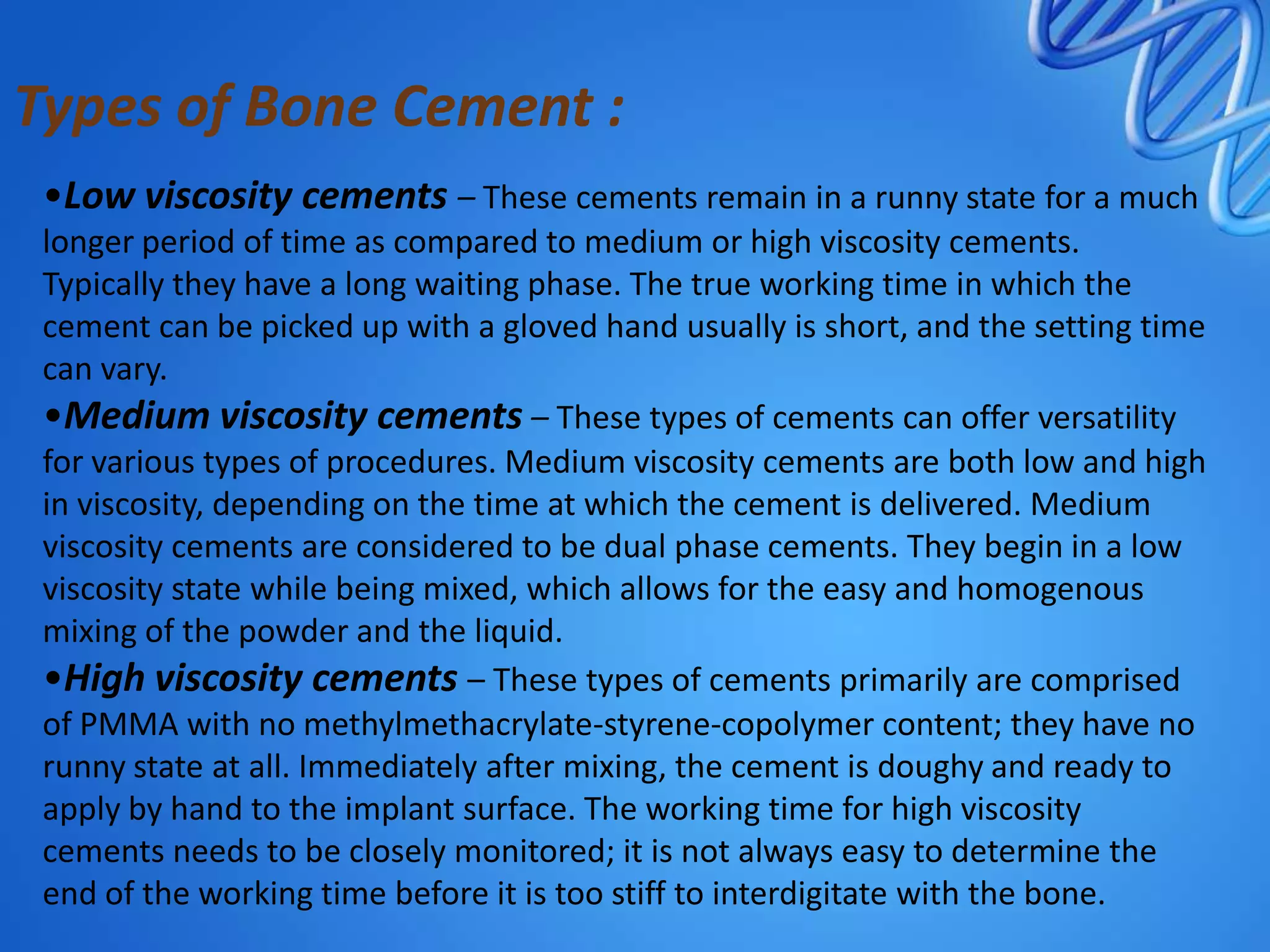 Bone cement | PPTX