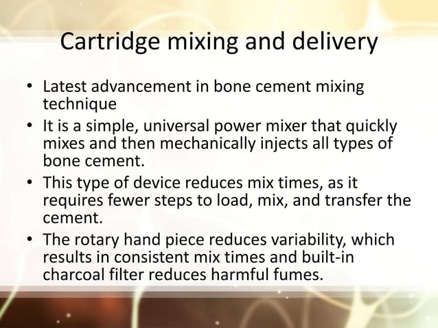 Bone cement.pptx 2 its science and cementing technique and safe ...