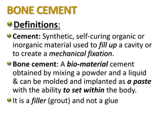 Bone cement | PPTX